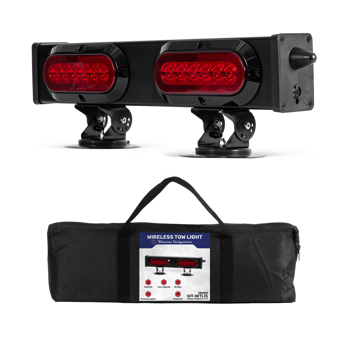 Master Tailgaters 20" Wireless Magnetic Tow Light Bar | Pivots | Doubl